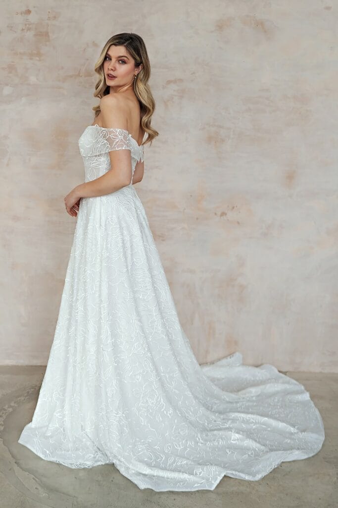 Marlowe off shoulder lace wedding dress - Wedding Dresses - Love Spell ...